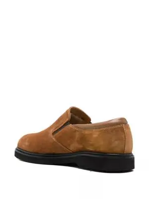 JOHN HARRISON Shearling-lined Suede Loafers