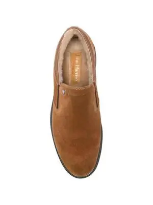 JOHN HARRISON Shearling-lined Suede Loafers
