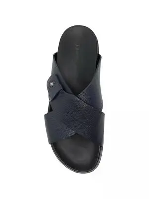 JOHN HARRISON Crossover Strap Leather Sandals