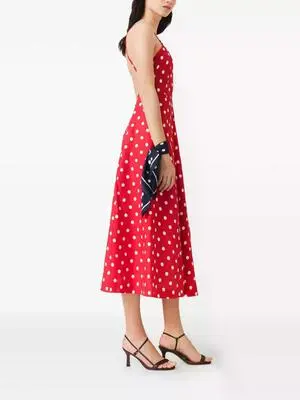 Maje Polka-dot Midi Dress