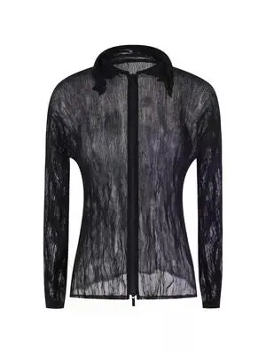 Issey Miyake Pleated Semi-sheer Cardigan