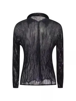 Issey Miyake Pleated Semi-sheer Cardigan