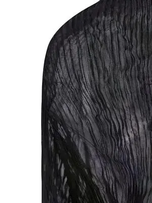 Issey Miyake Pleated Semi-sheer Cardigan
