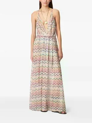 Missoni Zigzag Pattern Maxi Beach Dress