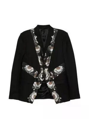 Alexander McQueen Floral-jacquard Panelled Jacket