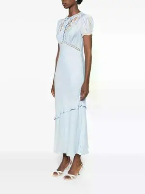 SELF-PORTRAIT Lace-trimmed Midi Dress