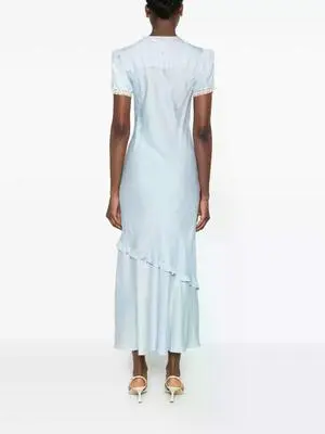 SELF-PORTRAIT Lace-trimmed Midi Dress
