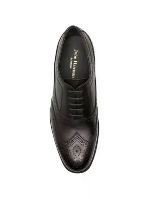 JOHN HARRISON Leather Brogue Detail Derby Shoes