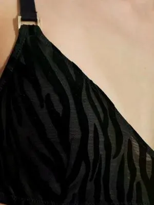 HEIST Flocked Mesh Bralette