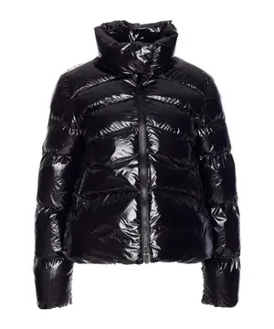 Pinko Zip-up Puffer Jacket - Black