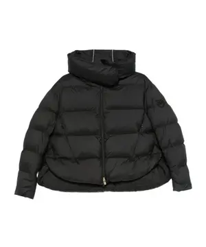 Pinko Zip-up Hooded Coat - Black