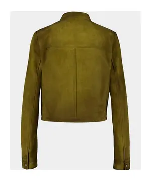 Miu Miu Waxed Suede Jacket - Brown