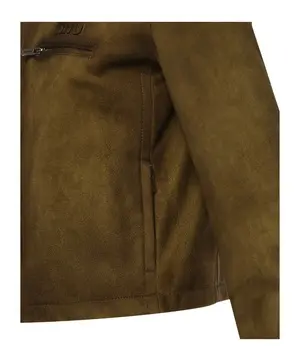 Miu Miu Waxed Suede Jacket - Brown