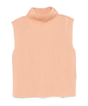Marni Ribbed Wool Vest - Pale Peach