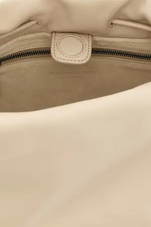 Brunello Cucinelli Small Mellow Leather Cross Bucket Bag