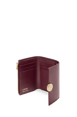 Loewe Pebble Small Vertical Wallet In Shiny Nappa Calfskin