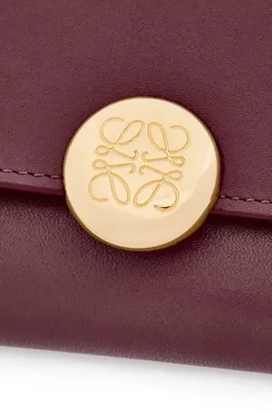 Loewe Pebble Small Vertical Wallet In Shiny Nappa Calfskin