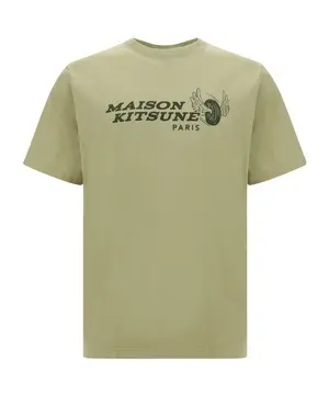 Maison Kitsuné Logo Printed Crewneck T-shirt