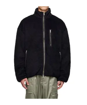 SONG FOR THE MUTE Painted Sherpa Zip-up Jacket
