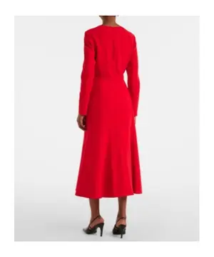 Carolina Herrera Belted Crêpe Midi Dress