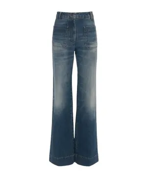 Victoria Beckham Alina High Waisted Jeans - Blue