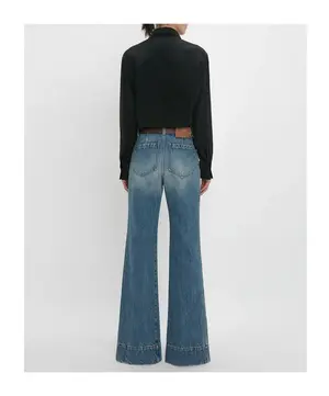 Victoria Beckham Alina High Waisted Jeans - Blue