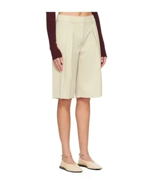 THE FRANKIE SHOP Bilbao Pleated Bermuda Shorts