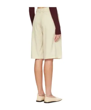 THE FRANKIE SHOP Bilbao Pleated Bermuda Shorts
