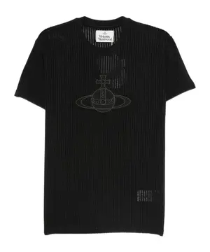 VIVIENNE WESTWOOD Orb-embellished Ribbed T-shirt