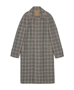 Gucci Gg Reversible Coat - Gray