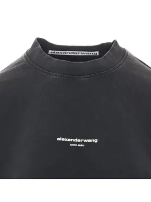 Alexander Wang Crewneck Long-sleeved T-shirt - Black