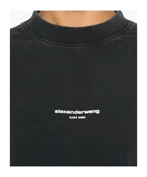Alexander Wang Crewneck Long-sleeved T-shirt - Black