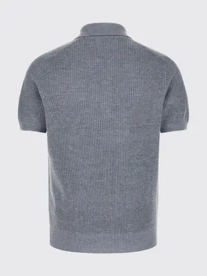 Brunello Cucinelli Short Sleeved Knitted Polo Shirt