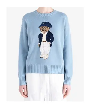 Polo Ralph Lauren Polo Bear Intarsia Knit Sweater - Blue Note