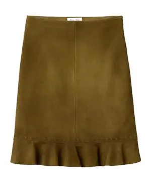 Miu Miu Waxed Suede Skirt