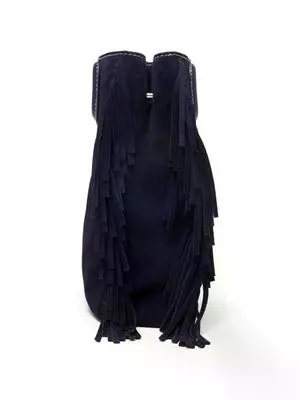 Maje Fringed Tote Bag - Blue