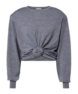 Magda Butrym Knotted Wool Sweater - Gray