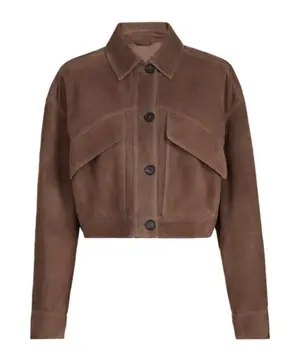 Brunello Cucinelli Couture Cropped Jacket - Brown