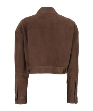 Brunello Cucinelli Couture Cropped Jacket - Brown
