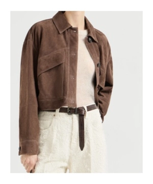 Brunello Cucinelli Couture Cropped Jacket - Brown