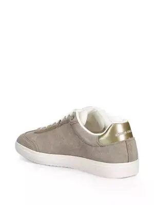 Armani Exchange Perforated Logo Sneakers - Neutrals