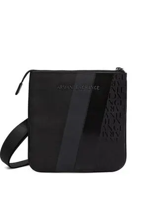 Armani Exchange Logo Plaque Messenger Bag - Black