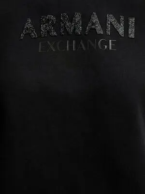 Armani Exchange Rhinestone Logo Sweatshirt