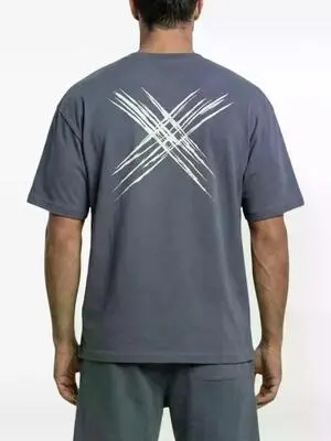 EXIT SOCIETY Graphic-print Dropped-shoulder T-shirt