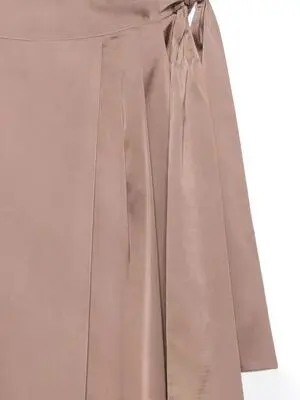 D.exterior Brown Satin Wrap Trousers