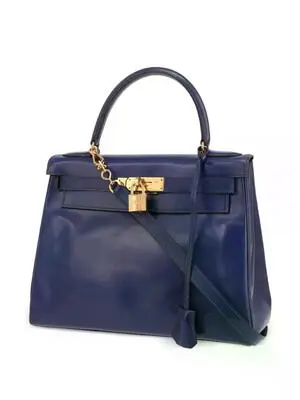 Hermès 1987 28 Kelly Handbag - Blue