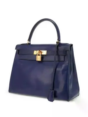 Hermès 1987 28 Kelly Handbag - Blue