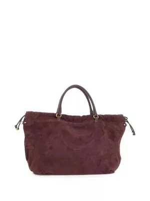 GIANNI CHIARINI Morgana Suede Tote Bag - Red