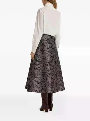 Alberta Ferretti A-line Midi Skirt With Floral Print