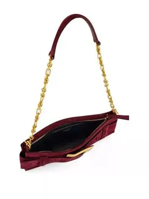 Balmain Anthem Buckle Shoulder Bag - Red